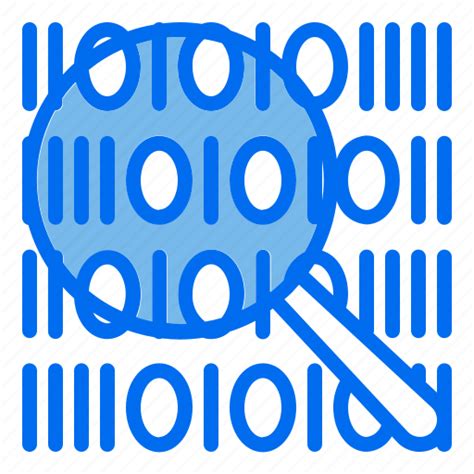 1 Binary Code Search Magnifier Find Data Icon Download On Iconfinder