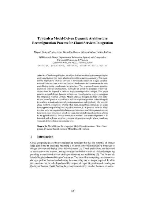 Pdf Towards A Model Driven Dynamic Architecture Reconfiguration