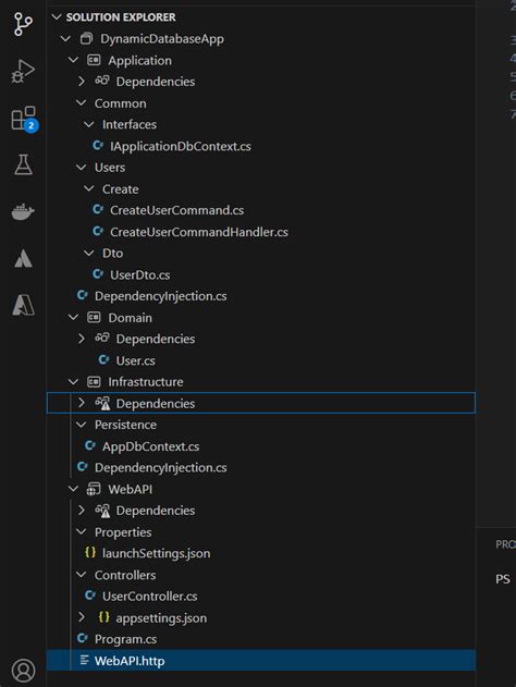 building a dynamic database web api in 9 using clean architecture