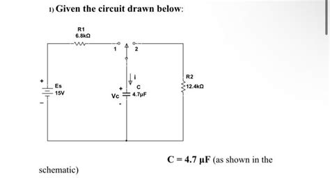 Solved Given the circuit drawn below C μF as shown Chegg com