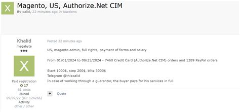 a threat actor is allegedly selling unauthorized access to an