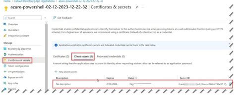 get client id and client secret azure
