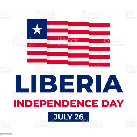 라이베리아 독립 기념일 타이포그래피 포스터 7 월 26 일 국경일 배너 엽서 전단지 등을위한 벡터 템플릿 7월에 대한 스톡 벡터 아트 및 기타 이미지 Istock