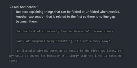 Tabbed Line Without A Text Above Is A Code Logic Should Be Abolished Already Its Literally