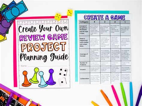 End Of Year Project Create Your Own Review Game With Free Workbook Fun In 5th Grade And More