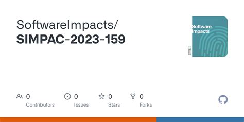 GitHub SoftwareImpacts SIMPAC 2023 159