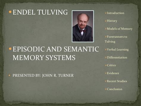 tulving episodic semantic