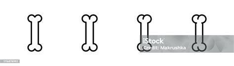 개 뼈 선 아이콘입니다 개 아이콘 세트에 대한 뼈입니다 윤곽선 뼈 아이콘입니다 편집 가능한 획 스톡 벡터 그림입니다 0명에 대한 스톡 벡터 아트 및 기타 이미지 Istock