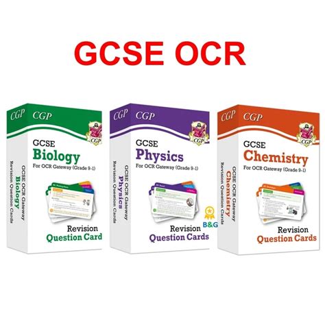 GCSE OCR BIOLOGY Physics Chemistry Gateway Revision Question Cards Science KS PicClick UK