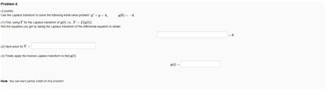 solved problem 4 2 ﻿points use the laplace transform to