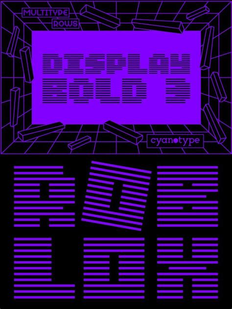 Multitype Rows Display Bold 3 Font By Cyanotype · Creative Fabrica