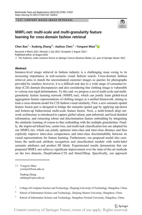 MMFL Net Multi Scale And Multi Granularity Feature Learning For Cross Domain Fashion Retrieval