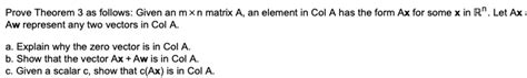 solved prove theorem 3 as follows given an m×n matrix a an