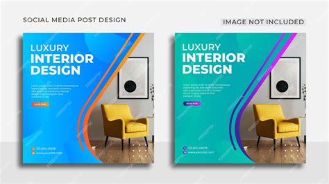 가구 인테리어 비즈니스를 위한 Instagram 소셜 미디어 포스트 템플릿 디자인 Premium Vector 프리미엄 벡터