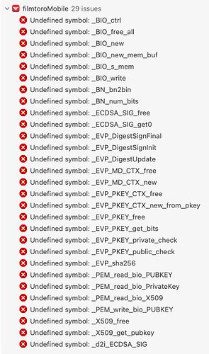 Openssl Ios Build Fails On Bunch Of Undefined Symbols Code Cmake Discourse