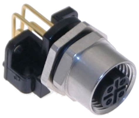 Mencom MDC 5FR PCB R M12 Female Receptacle 5 Pin M12