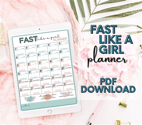 Fast Like A Girl Monthly Planner Etsy