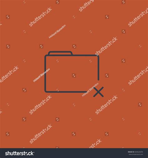 Remove Folder Icon Delete File Vector Stock Vector Royalty Free