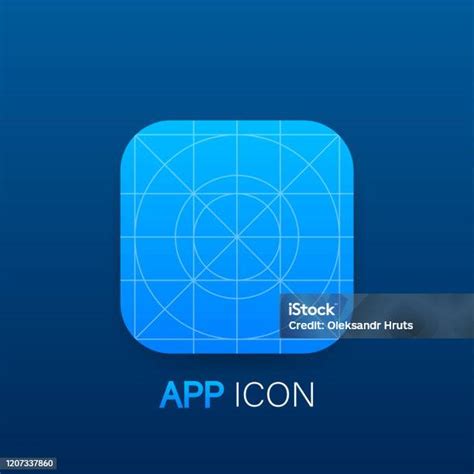 웹 및 모바일 시스템을위한 응용 프로그램의 빈 아이콘 또는 버튼 지침이 있는 템플릿 응용 프로그램 기호입니다 벡터 스톡