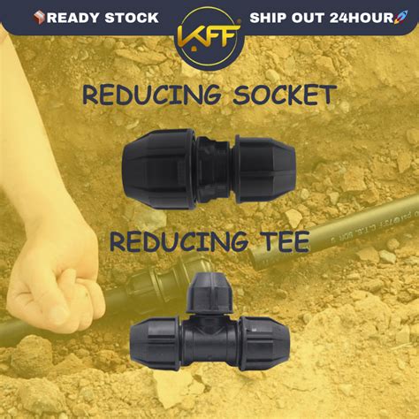 Hdpe Poly Fitting Poly Pipe Connect Reducing Socket Reducing Tee 20mm 32mm Shopee Malaysia