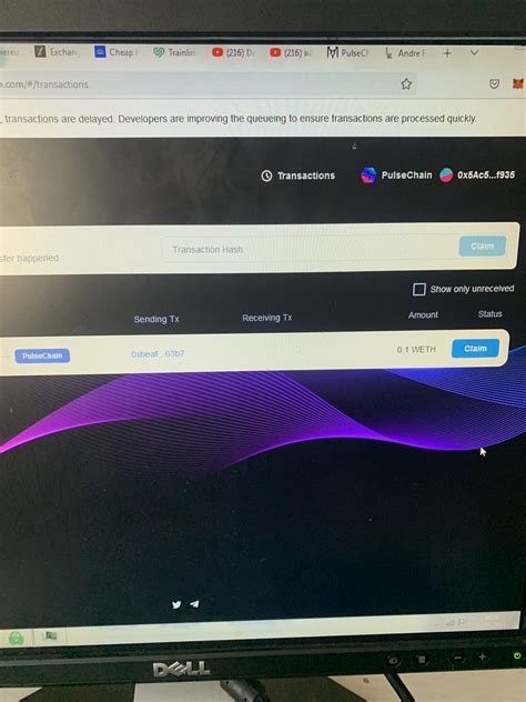 When I Try To Claim Says No Transactions Found But The ETH Has Gone From My Wallet R Pulsechain