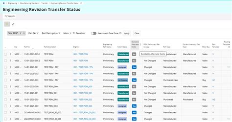 Description Of The Buildable Alternate Exists Field In The Engineering Revision Transfer