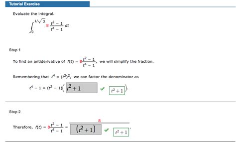 solved tutorial exercise evaluate the integral 1 3 p 1