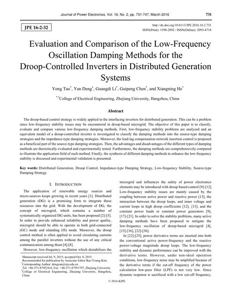 Pdf Evaluation And Comparison Of The Low Frequency Oscillation