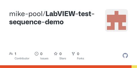Github Mike Poollabview Test Sequence Demo