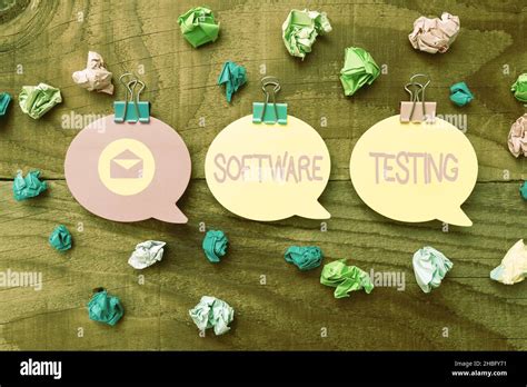 Hand Writing Sign Software Testing Concept Meaning Investigation Provide Information About The