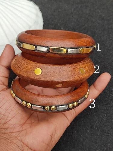 3 Pieces 26 Inch Brown Wooden Three Piece Bangle Set At ₹ 150set In