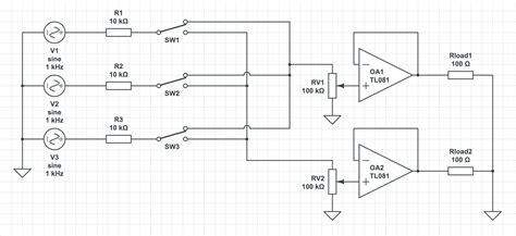 Gain Switchable Summing Audio Mixer Volume Troubles Electrical