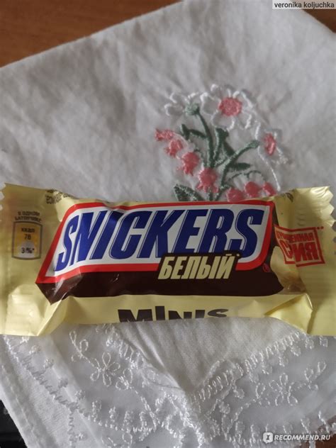 Шоколадный батончик SNICKERS Белый minis - «мини-батончик Snickers в ...