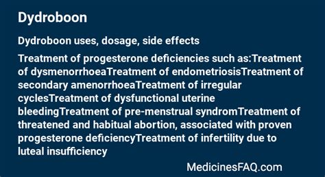 Dydroboon Uses Dosage Side Effects Food Interaction And Faq