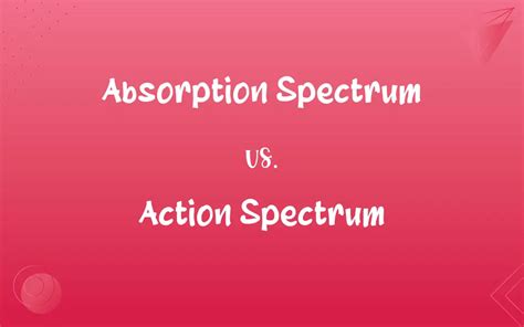 Absorption Spectrum Vs Action Spectrum Whats The Difference