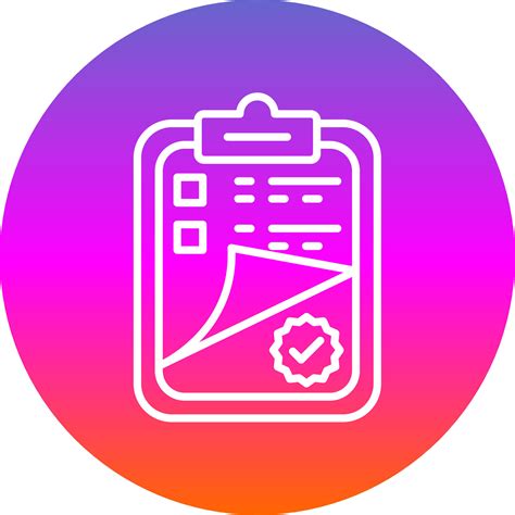 Clipboard Line Gradient Circle Icon 43760983 Vector Art At Vecteezy