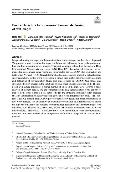 Deep Architecture For Super Resolution And Deblurring Of Text Images Request Pdf