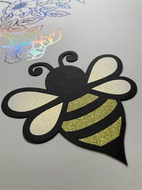 Cute Bee Die Cut Cut Out Made From Card Stock Etsy