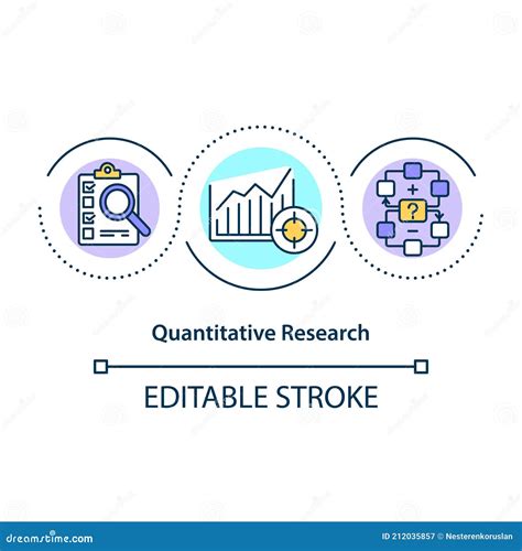 Quantitative Research Concept Icon Stock Vector Illustration Of