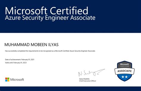 Muhammad Mobeen Ilyas On Linkedin Thankyou Azure Security Cloud
