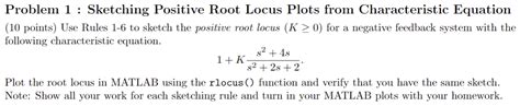 Solved Problem 1 Sketching Positive Root Locus Plots From