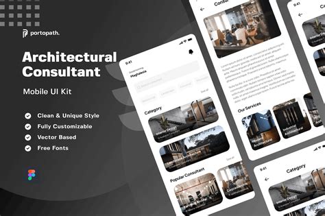 建筑顾问移动应用app Ui Kit Fig 云瑞设计