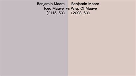 Benjamin Moore Iced Mauve Vs Wisp Of Mauve Side By Side Comparison