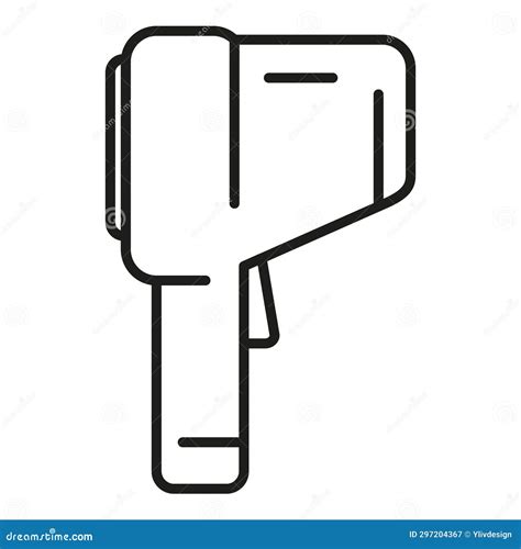 Medical Laser Thermometer Icon Outline Vector Scan Distance Stock Vector Illustration Of