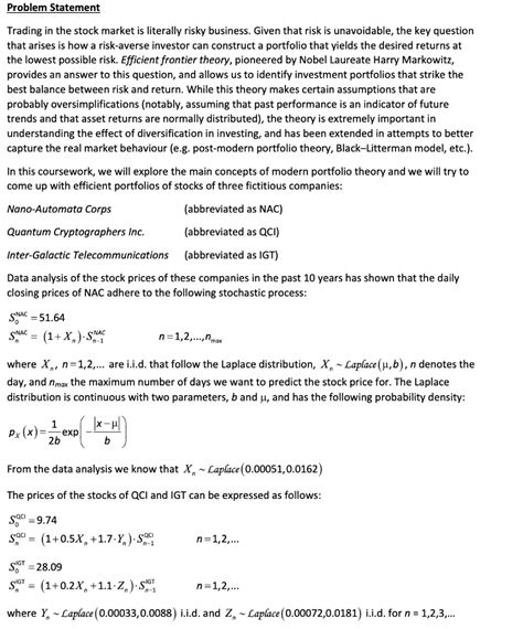 Problem Statement Trading In The Stock Market Is Chegg