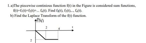 solved 1 a the piecewise continious function f t in the