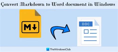 how to convert markdown to word document in windows 11 10