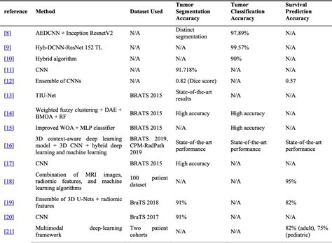 Table 1 From Ru Net2 A Deep Learning Algorithm For Accurate Brain