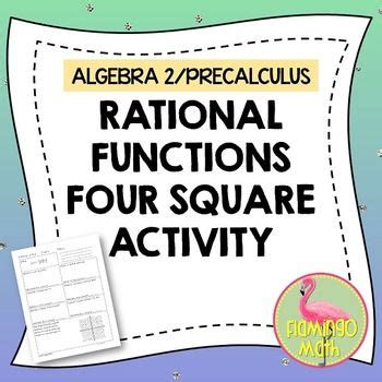 Rational Functions Way Activity Freebie Rational Function Rational Expressions Precalculus