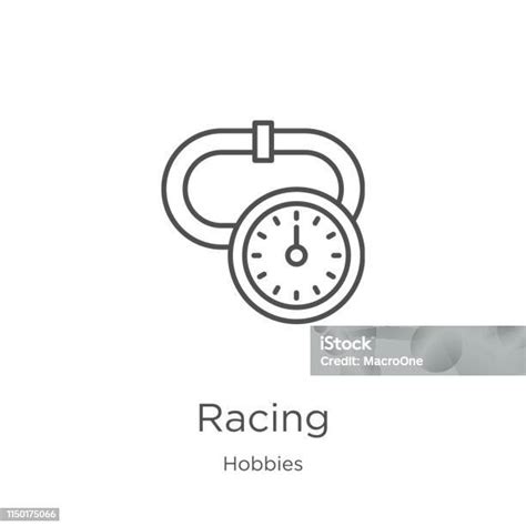 취미 컬렉션에서 아이콘 벡터 경주 얇은 라인 경주 개요 아이콘 벡터 일러스트 레이 션 웹 사이트 디자인 및 모바일 앱 개발을 위한 윤곽 얇은 라인 레이싱 아이콘 0명에 대한